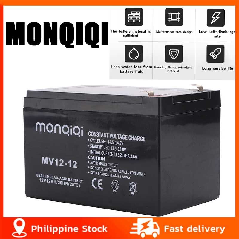 +24Hours [Spot Delivery]12V 8Ah/20Hr Monqiqi Storage Battery UPS ...