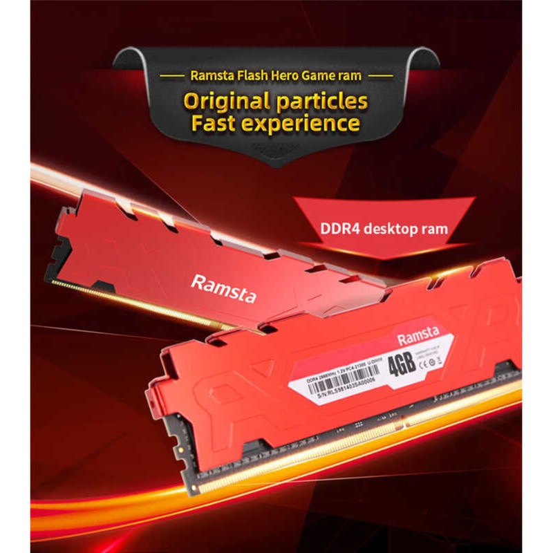 Desktop RAMSTA Memory Ddr4 4Gb | 8Gb RAM 2666Mhz Auto Compatible | PC ...