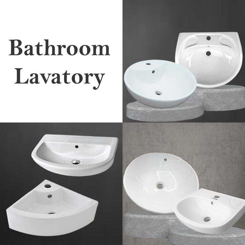 Ceramic Counter And Wall Lavatory Basins "Faucets NOT Included ...