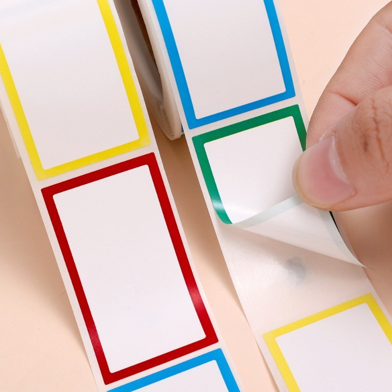 Handwritten Name Tag Index Stickers - Rectangle Blank Sticker ...