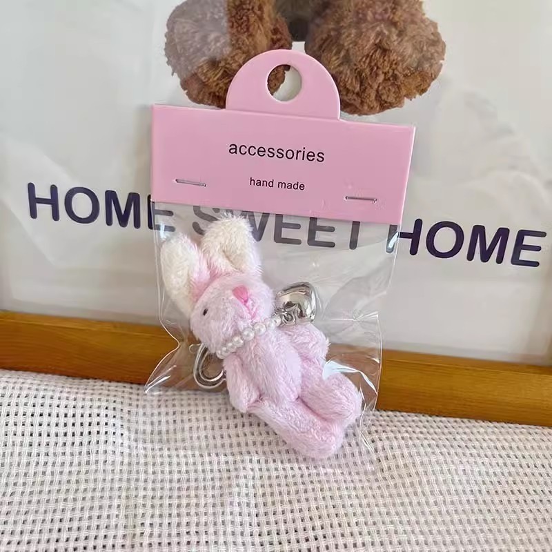 Y2K Fashion Jewelry Pink Little Rabbit Phone Chain Cute Keychain Dolls ...