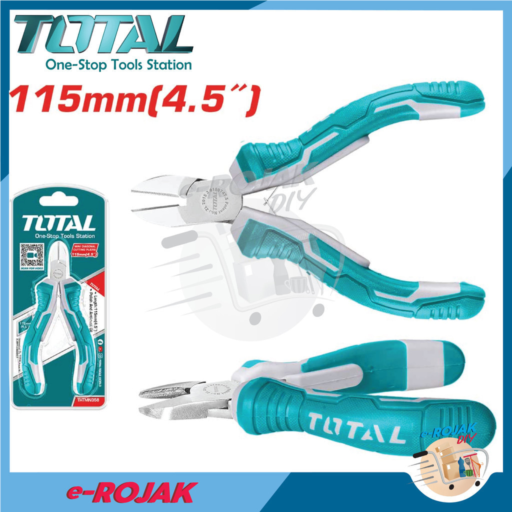 TOTAL Mini Diagonal Cutting Pliers 115MM 迷你斜口钳 | Shopee Philippines