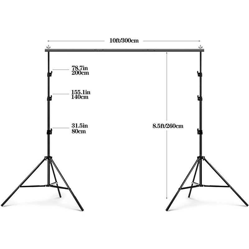☯ 2.6*3M Frame 3*3M Backdrop Photo Studio Background Support Stand ...