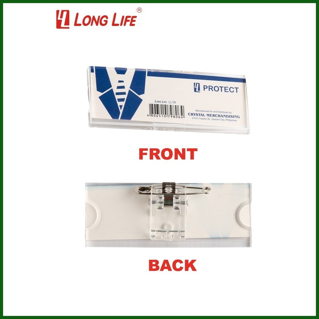 ∇ Long Life ID Name Plate with Pin Acrylic LL19 (5 Pcs) | Shopee ...