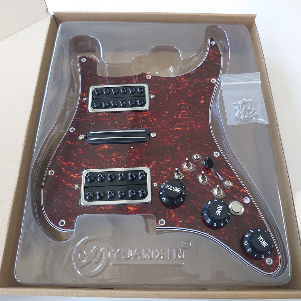 Prewired Loaded Guitar Stratocaster Pickguard HSH Pick Guard Humbucker ...