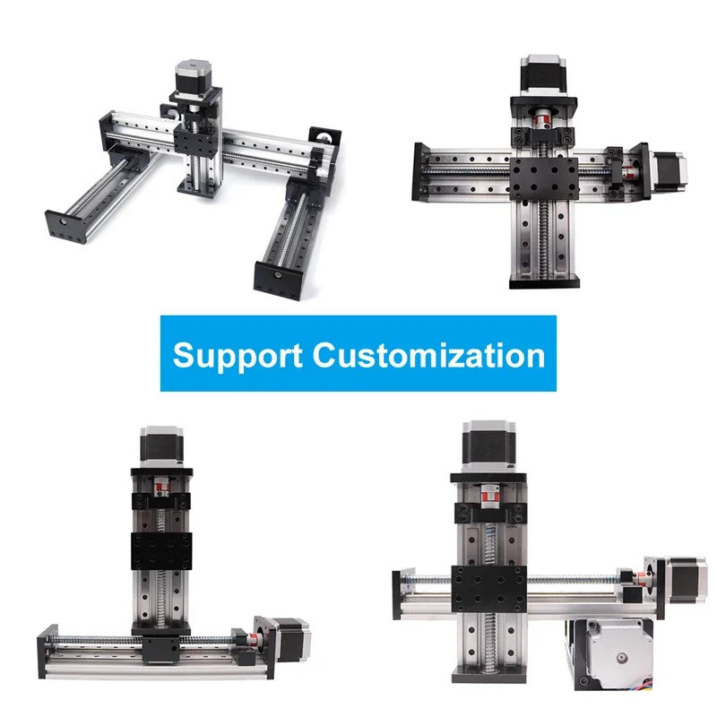 CNC Guide Double Rail Sliding XYZ Axis Ball Screw Ear Stage Mobile ...