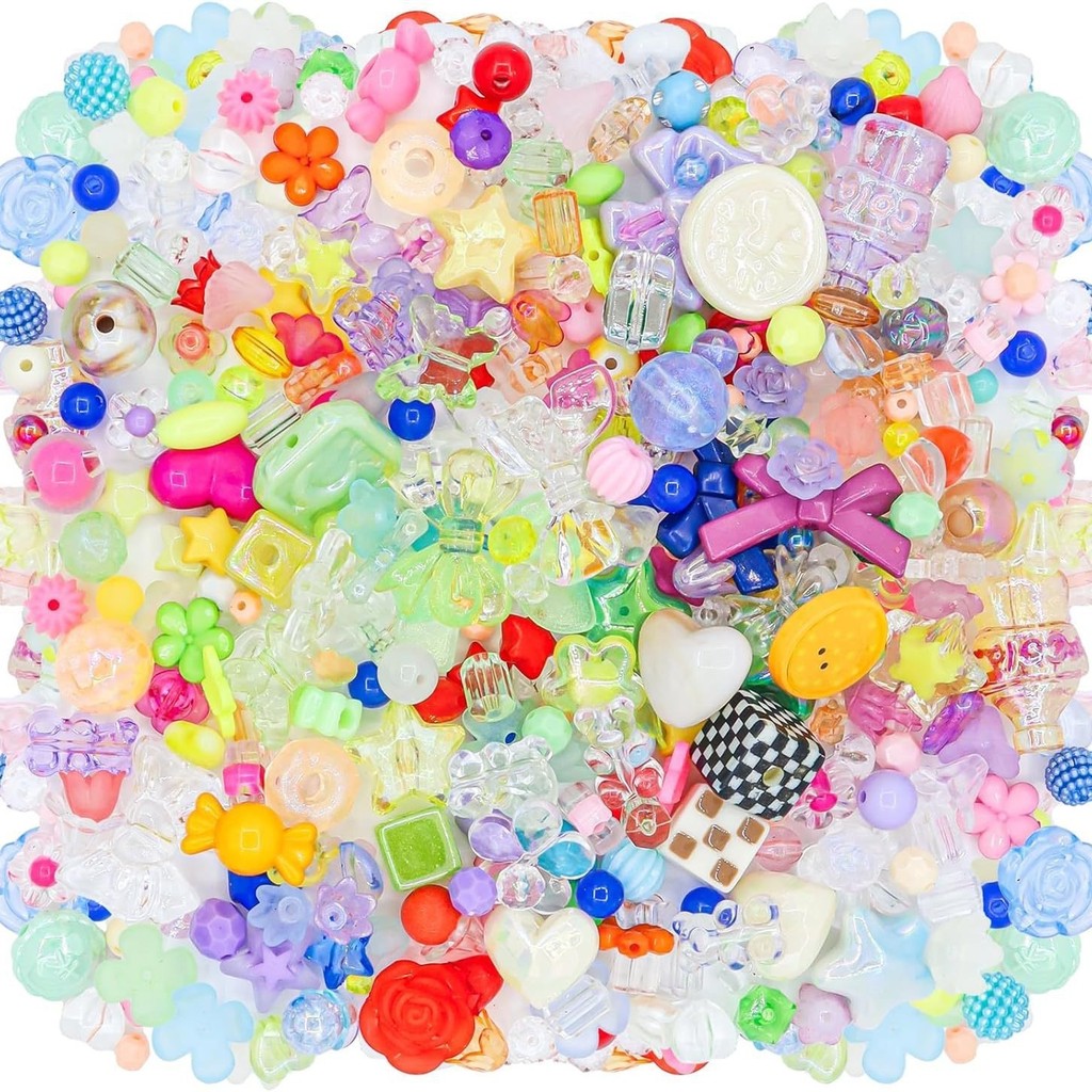 20g mixed color acrylic beads transparent AB color scattered beads diy ...