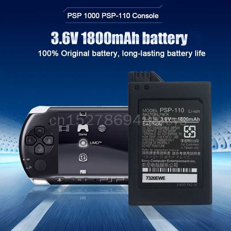 1800Mah 3.6V Lithium Rechargeable Pack For Sony PSP 1000 Psp-110 Game ...
