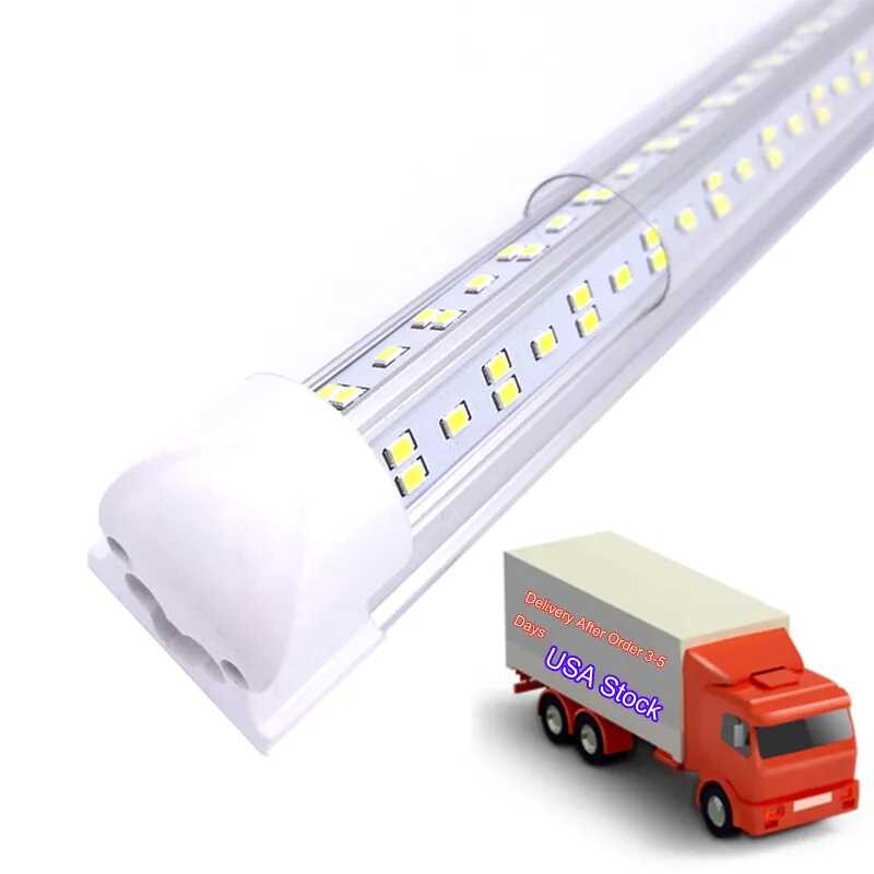 4Ft 5Ft 25PCS 6Ft 8Ft LED Tube Lights V Shape Integrated T8 Tubes 4 5 6 ...