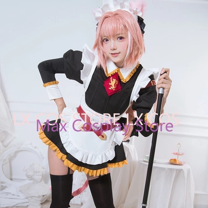 Max FGO Rider Astolfo Cosplay Costume Maid Women Fancy Dress Uniform Halloween Carnival Suit ...