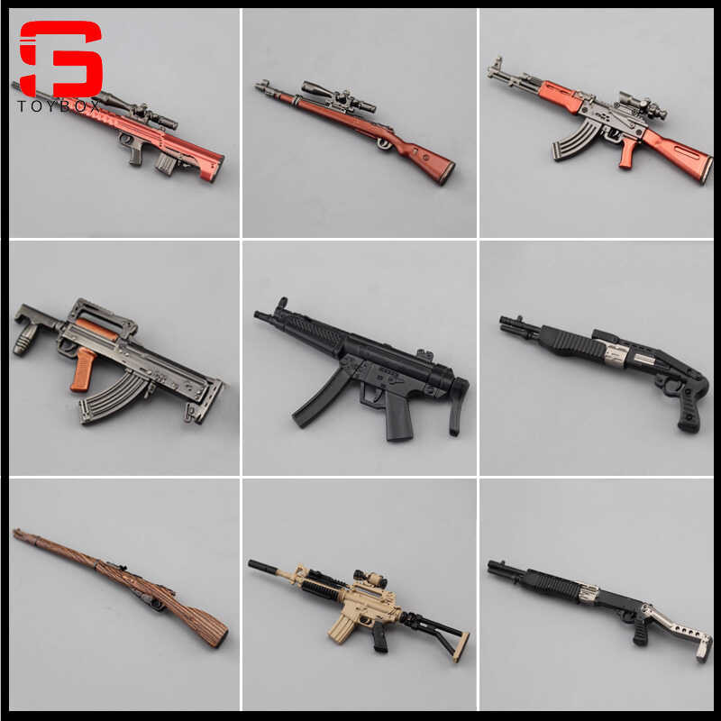 96 1/12 Scale Mini Rifle Gun Model Weapon Accessories Fit 6'' Male ...