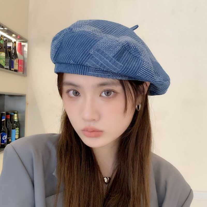 2B Cowboy Beret, Artistic Texture, Grid Pattern, Octagonal Sumbrero ...