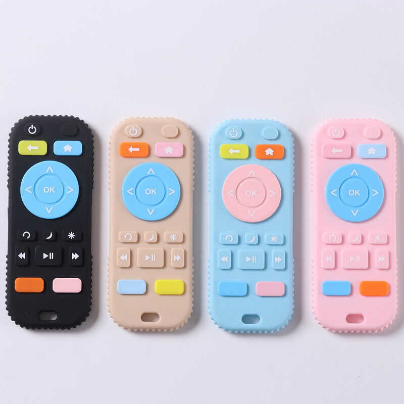Baby silicone remote control teeth baby anti-eating hands toothing ...