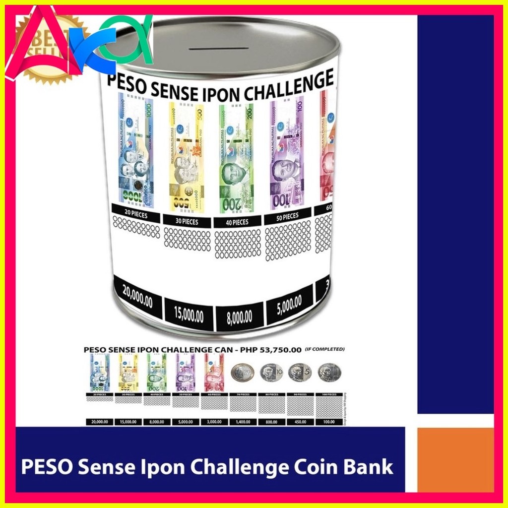 Peso sense ipon challenge coin bank peso coins ipon challenge savings ...