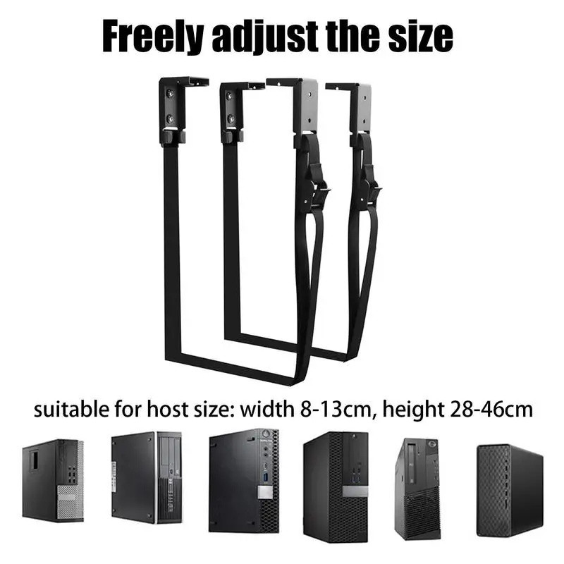 Universal PC Case Holder Under Desk Wall Side CPU Adjustable Computer ...