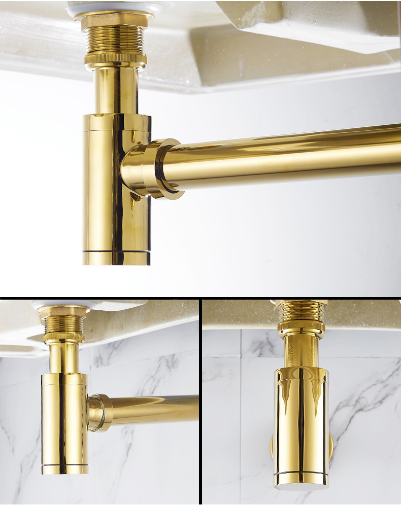 Bathroom Stopper Kit Brass Bottle Trap Basin Sink Pop Up Drain With ...