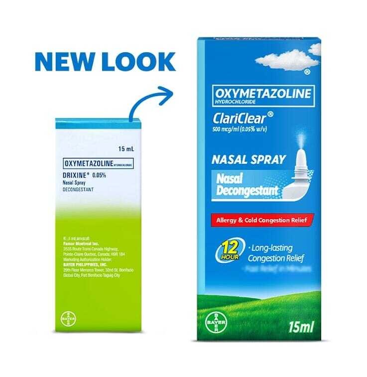 Oxymetazoline Clariclear (Formerly Drixine) Nasal Spray 15Ml FDA ...
