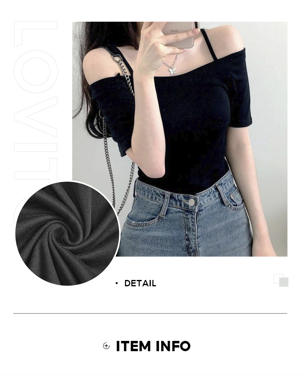 Lovito Women Glamorous T-Shirt Plain Pleated Backless T-Shirt L101AD185 ...