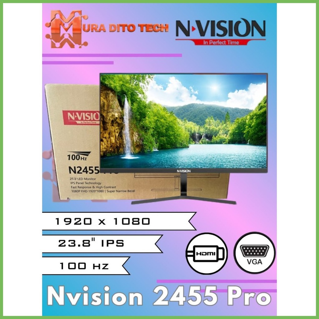 Nvision N2455Pro 24inch Monitor IPS 100Hz Full HD Super Narrow Bezel I ...