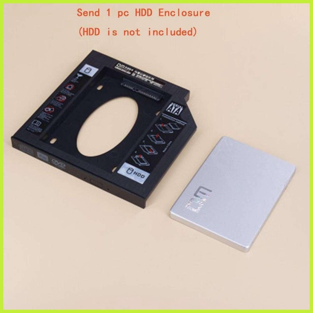 Aluminum Second Hdd Caddy 9.5mm Sata 2.5 Ssd Hard Disk Bracket Notebook ...