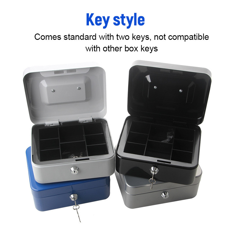 Portable Cash Box Money Box With Lock And Key, Sturdy Safes Cash ...