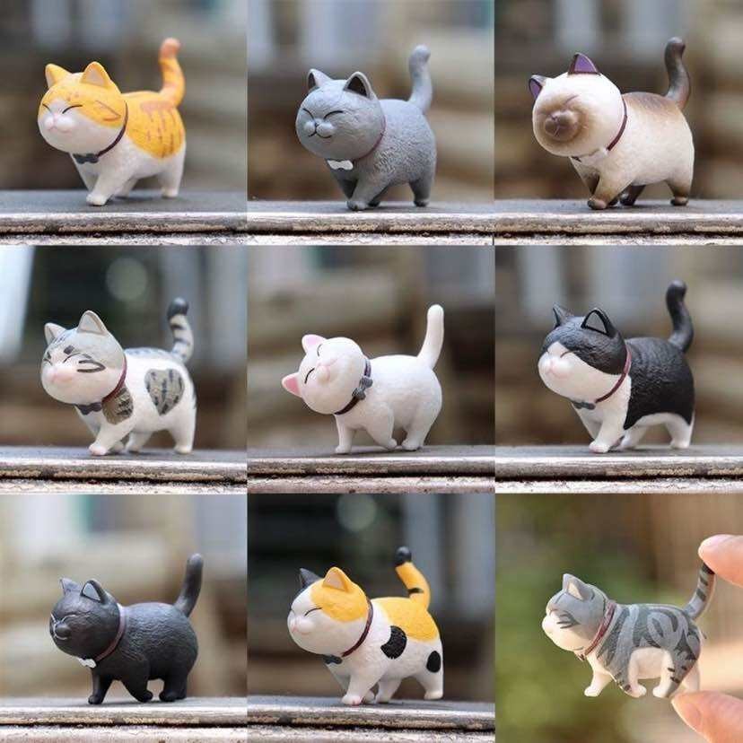Miniature Mini Cat Decoration Toys Cute Cat Ornaments Cute Cat Figurine ...