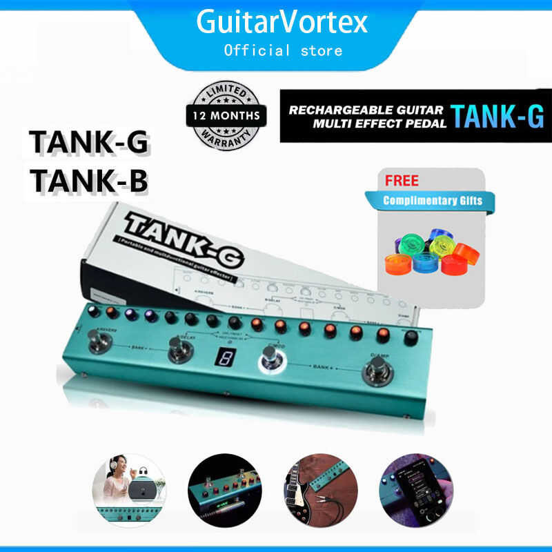 M VAVE Multi Effects Guitar Pedal Tank-G/B With 36 Editable Presets ...