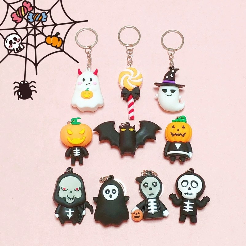 Cute Halloween Keychain Horror Candy New in Keychains Doll Keyring ...