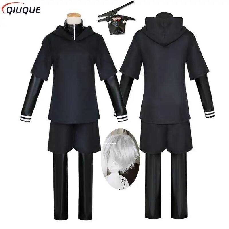 Xj Kaneki Ken Cosplay Costume Hoodie Jacket Pants Shorts Full Set ...