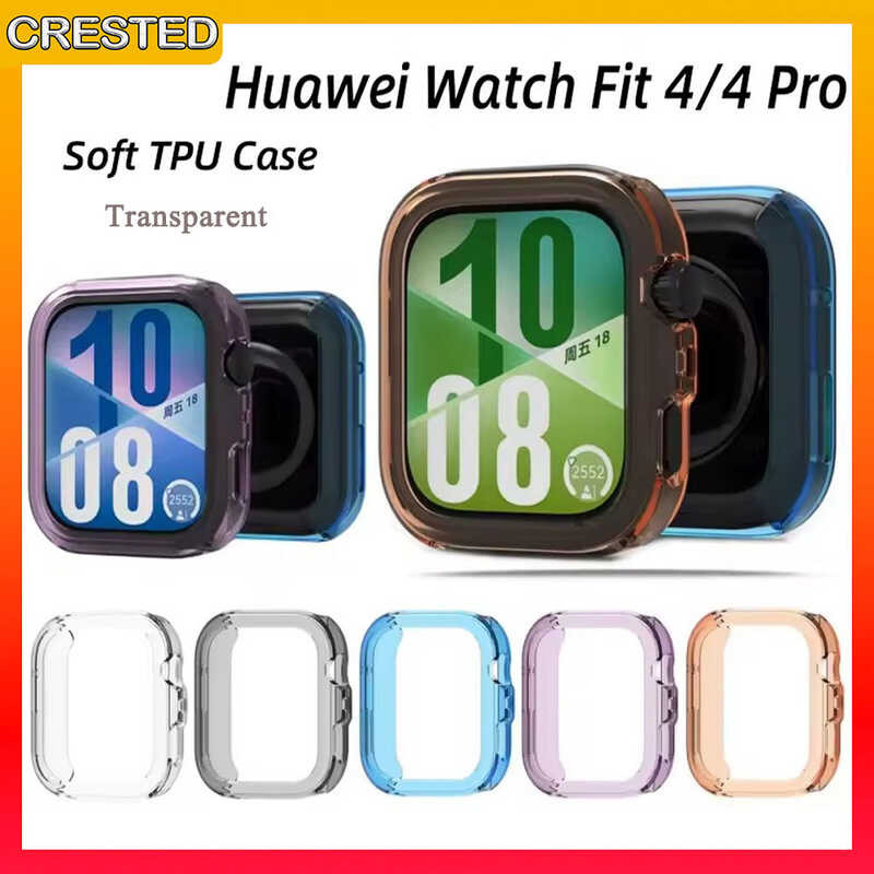 Transparent TPU Case For Huawei Watch Fit 4 Pro / Shookproof Bumper ...