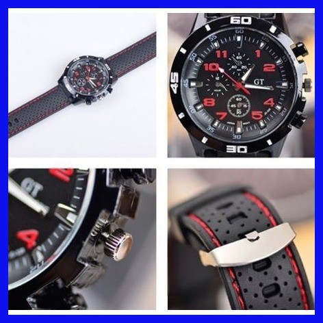 ♈ Men's GT Quartz Sports Watch - Luminous Display with Carriage Strap ...
