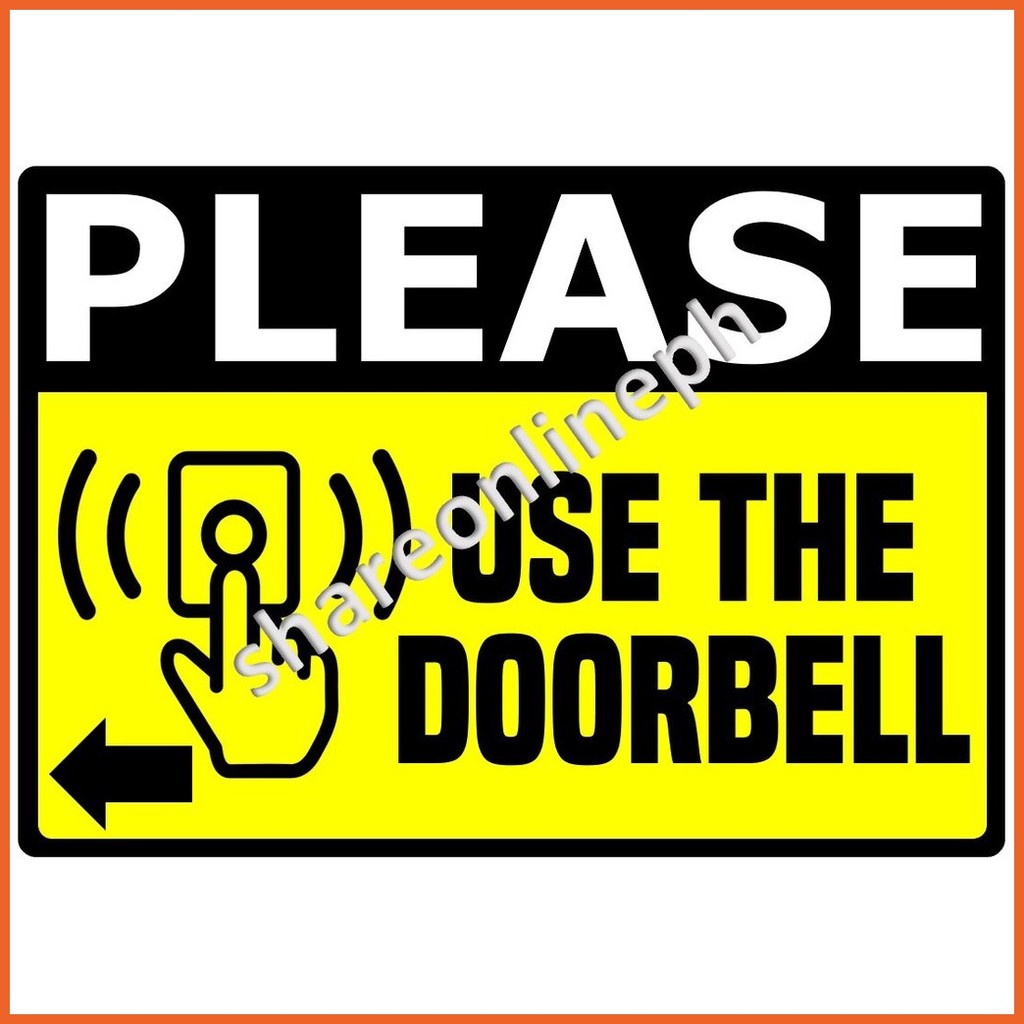 ♥️ Laminated Signages Please Ring The Doorbell Signage Sign Boards ...