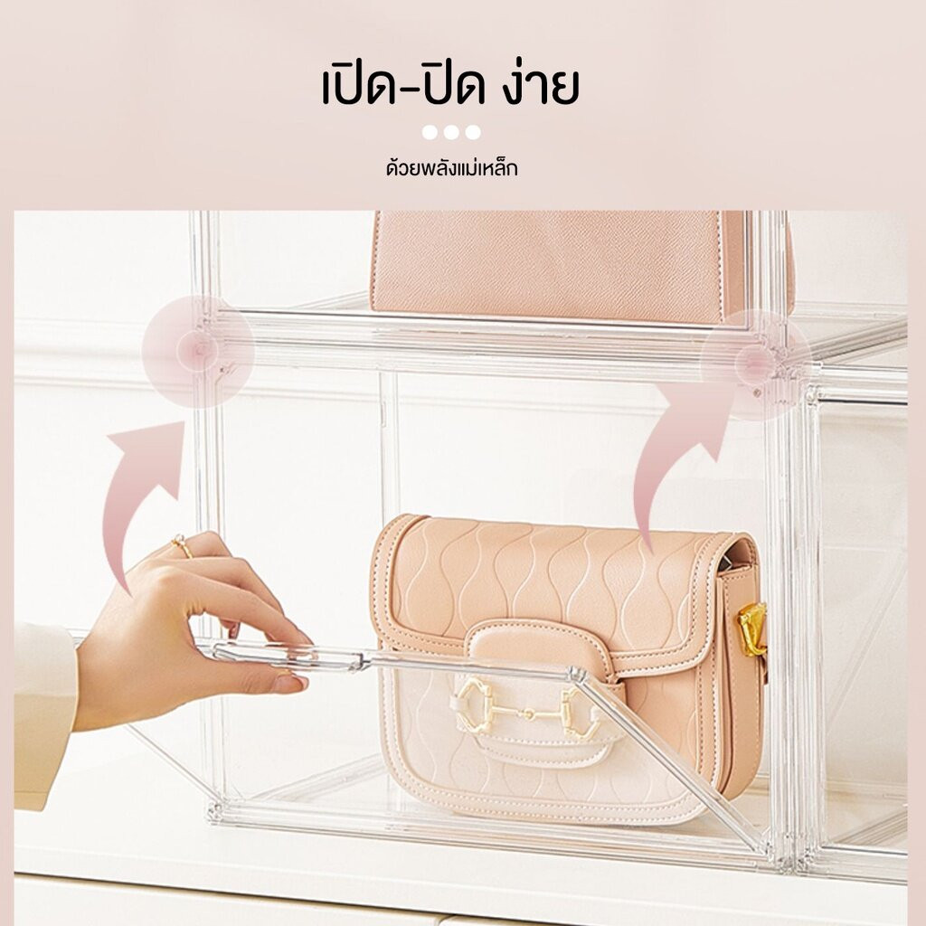 Acrylic display box Acrylic handbag box / Collection box- Side drop ...