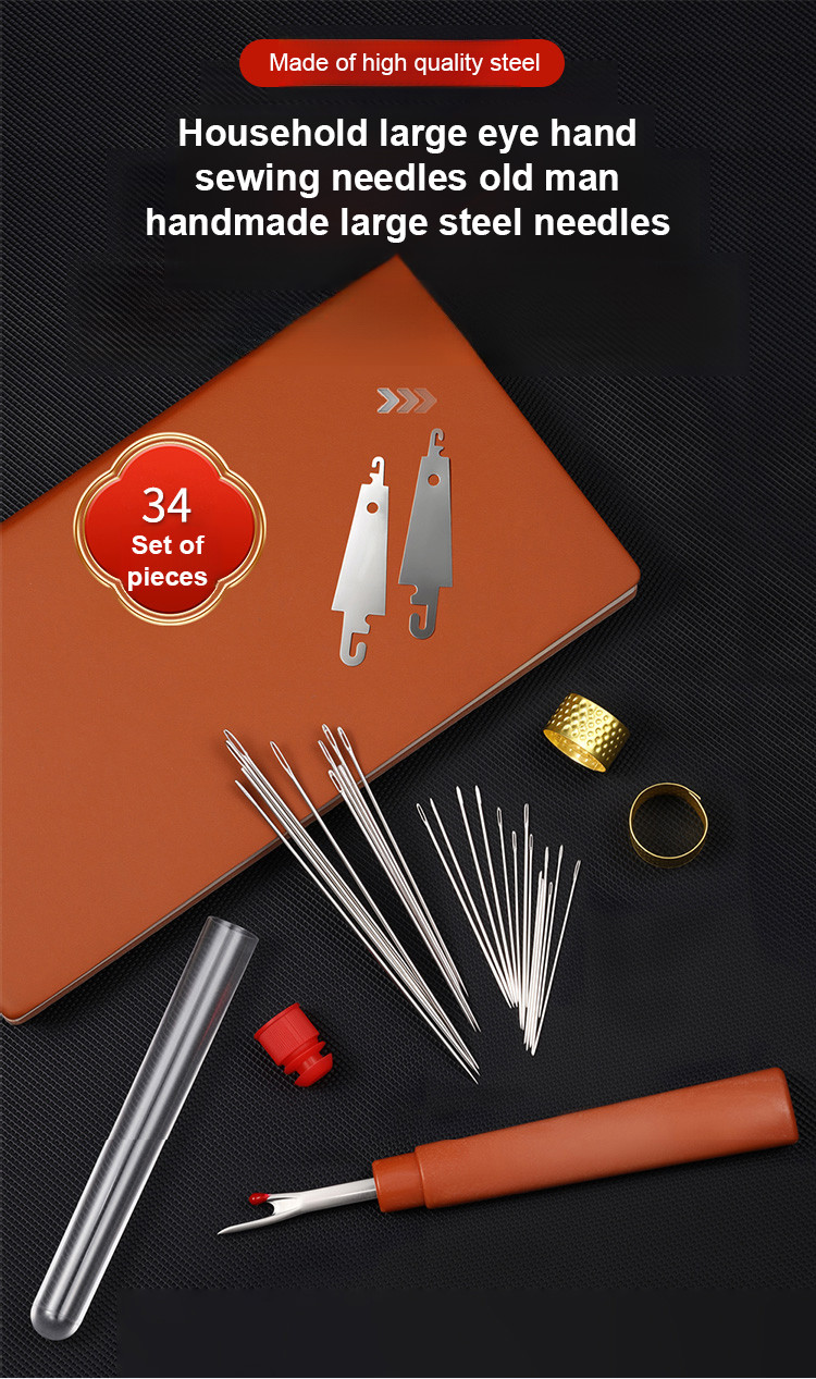 Hand Sewing Tool Set Big Nose Steel Needle Sewing Needle Set Slim ...