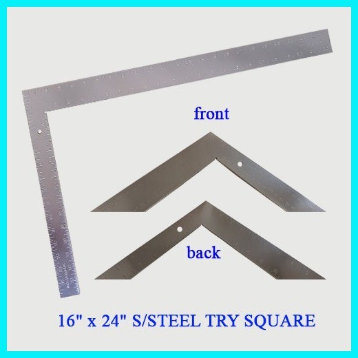 Stainless Steel 16" x 24" 90 Degree Try Square Ruler Sesiku | Shopee ...