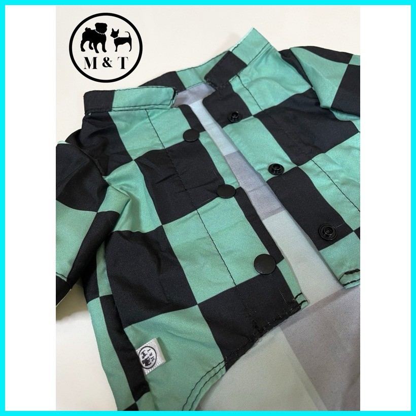 Demon Slayer Tanjiro Kamado Haori Kimono Pet Dog Cat Costume Clothes ...