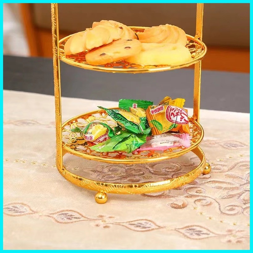 Fruit plate three-layer cake rack snack plate candy plate European ...