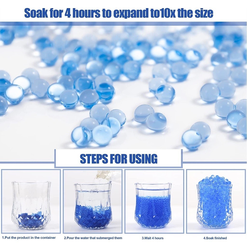 20,000pcs Gel blasters Balls DIY Toys Decoration Water Beads Gel Ball ...