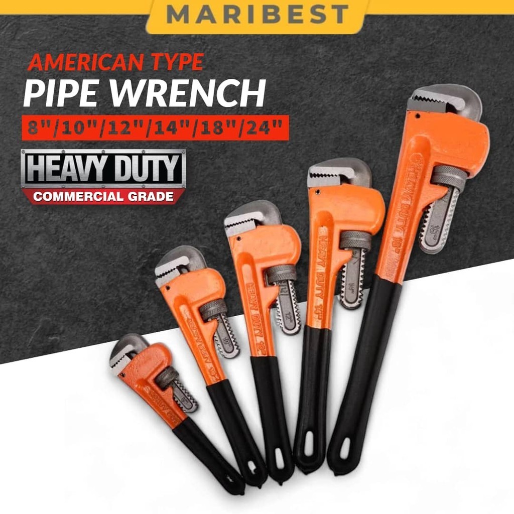 Pipe Wrench Heavy Duty Pipe Wrench Adjustable Spanner Wrench Plumber ...