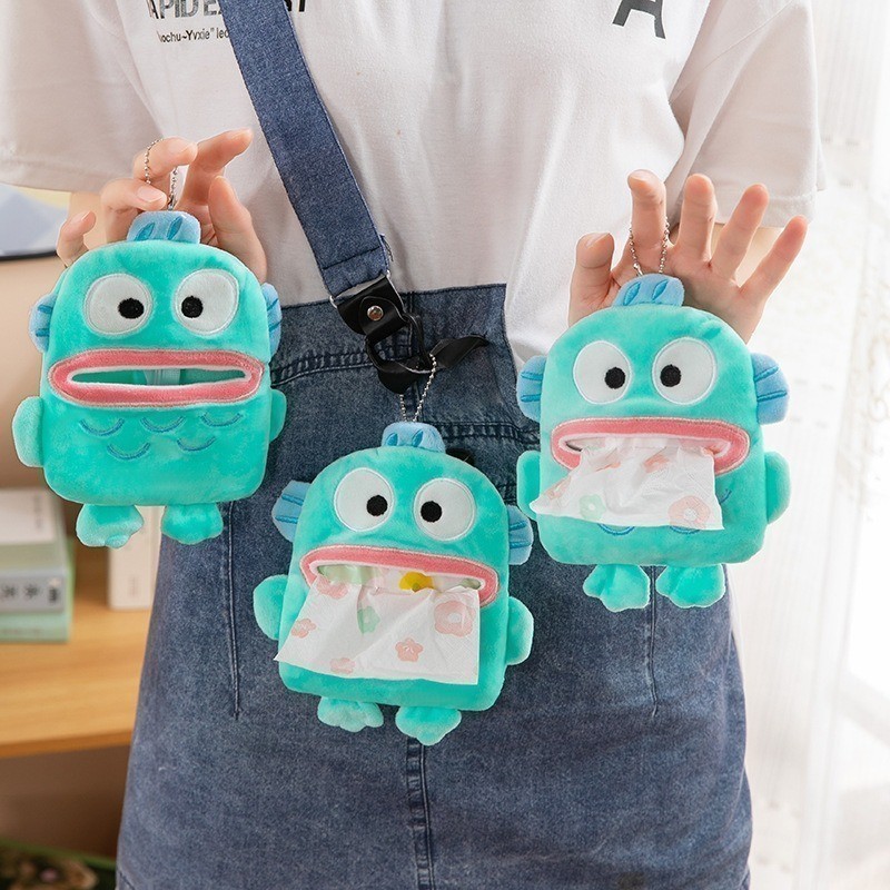 Kawaii Hangyodon Tissue Box Bag Pendant Anime Key Chain Girl Heart ...
