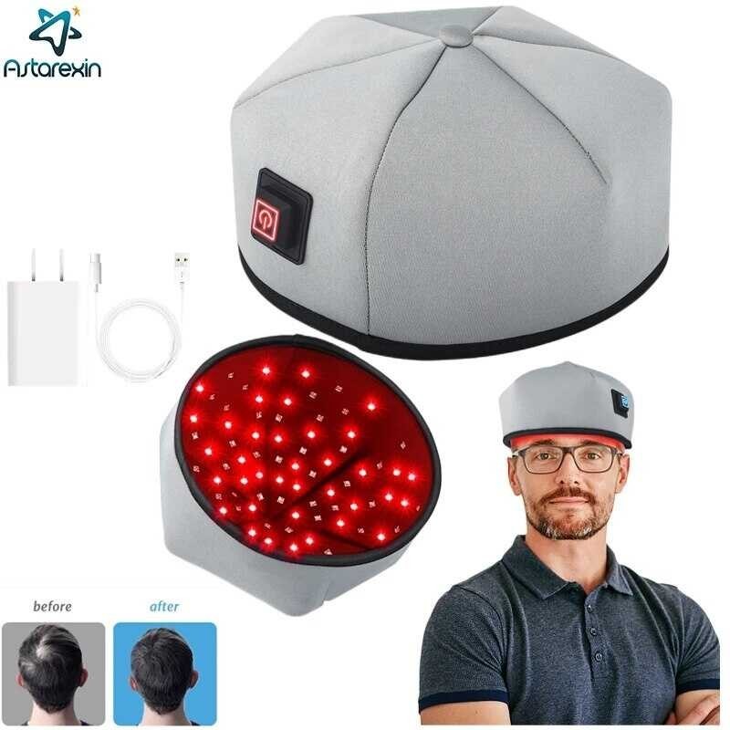 Growth Cap LED Red Light Therapy Devices Anti Hair Loss Anxiety Stress ...