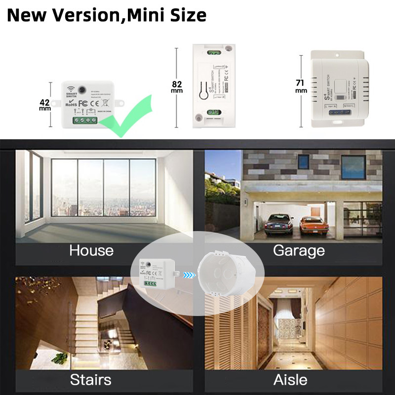 433MHz Remote Control led switch 220V 1ch Relay Module Wireless Smart ...