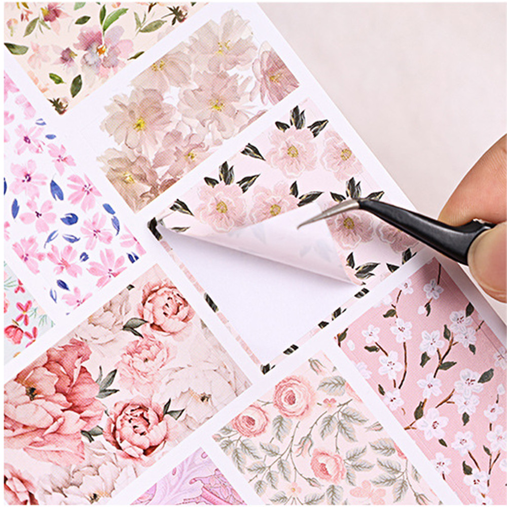 4pcs/pack Flowers Stickers DIY Scrapbook Album Handbook Decorative ...