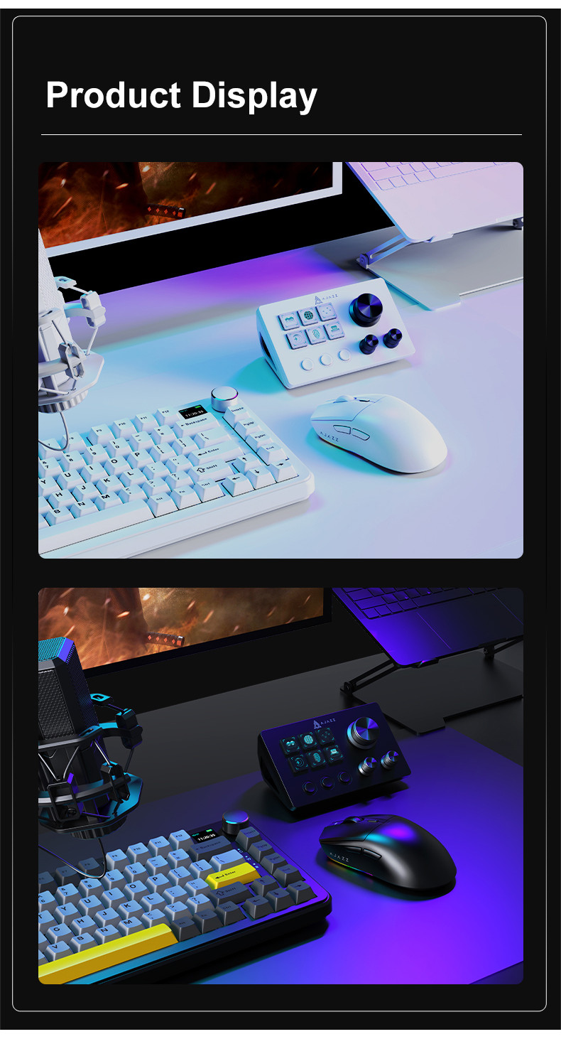 Ajazz AKP03E Programmable Macro Keyboard 12 Keys Mechanical Gaming ...