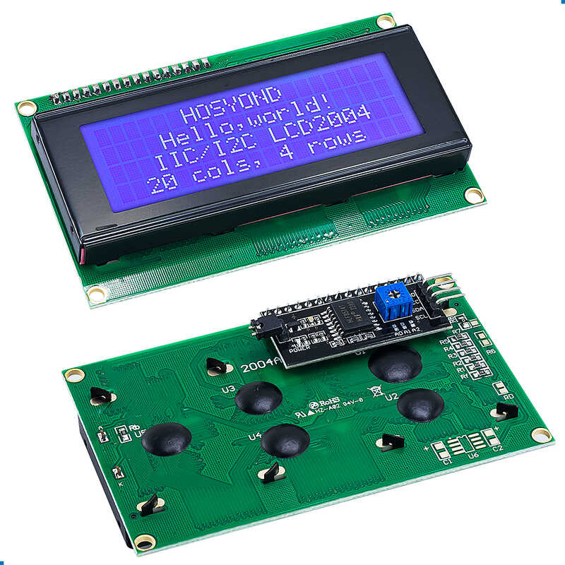 In vogue LCD2004 Display I2C 20x4 Blue Screen Character LCD IIC Serial ...