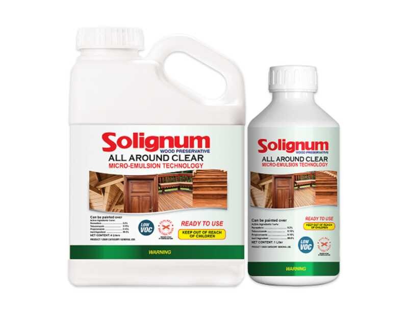 & Solignum All Around Clear 1L Or 4L Wood Preservatives Anti Termite ...