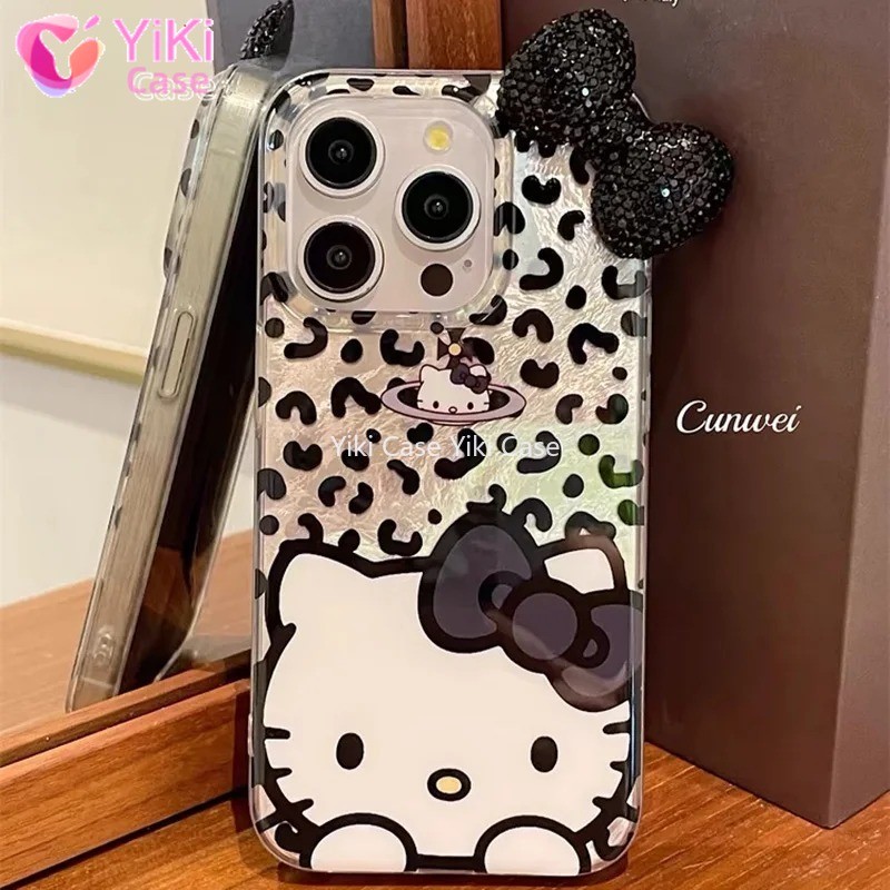 Chic Hello Kitty Bowknot Lustre Lining Hard High Phone Case for Samsung ...