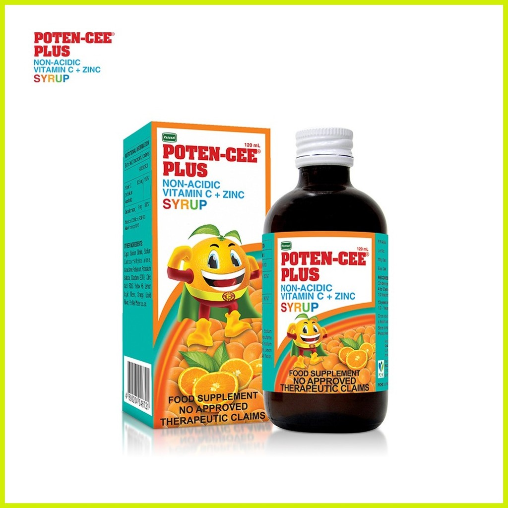ஐ ♣ ℗ Poten-Cee Plus Non-Acidic Vitamin C + Zinc Syrup 120ml | Shopee ...