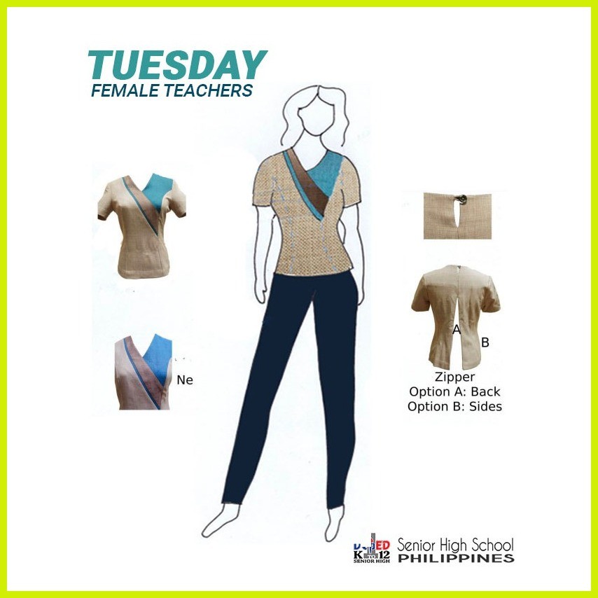 ORIGINAL DepEd Teacher Uniform Female Set | Shopee Philippines
