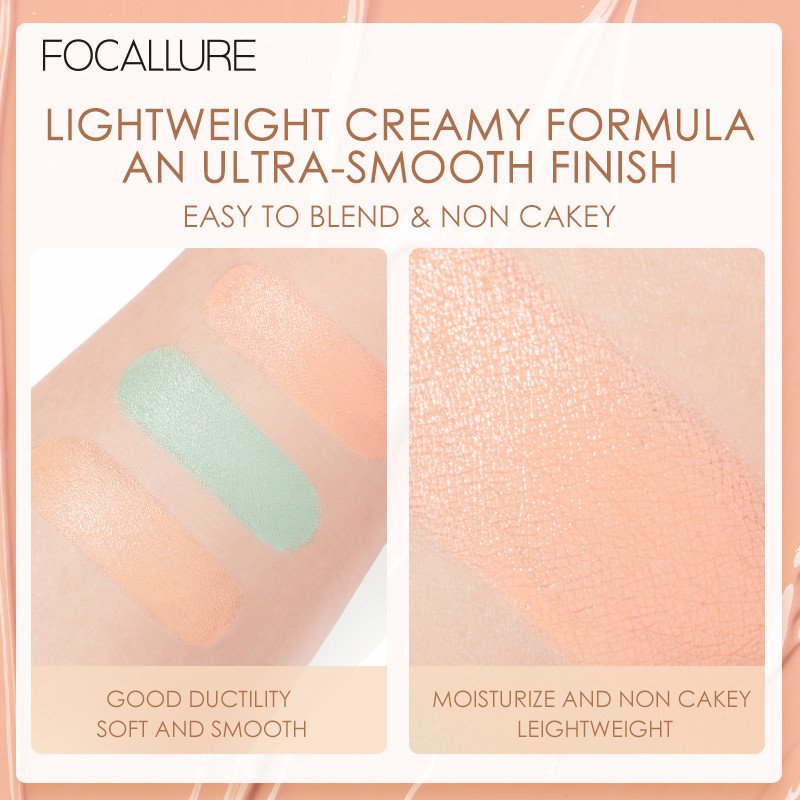 Focallure 5 Colors Corrector Concealer Palette Multicolor High Cover ...